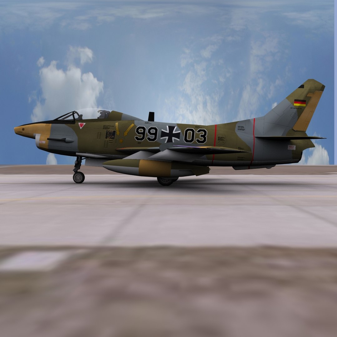 3d Fiat Jet Fighter Luftwaffe Model