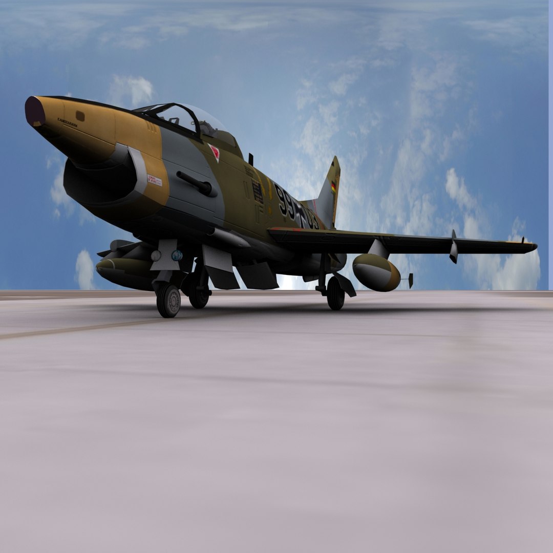 3d Fiat Jet Fighter Luftwaffe Model