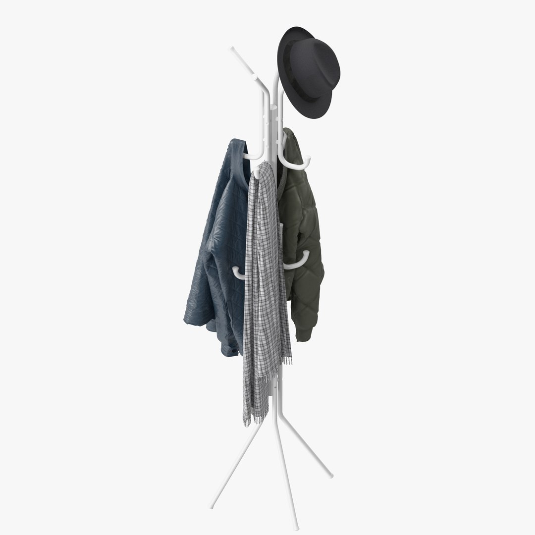 Metal Tripod Stand Coat Rack Model - TurboSquid 1371907