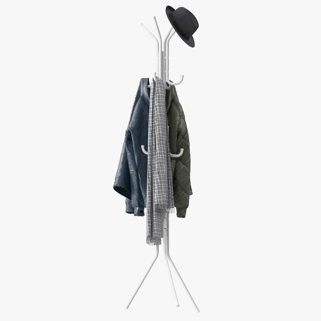 Metal Tripod Stand Coat Rack Model - TurboSquid 1371907