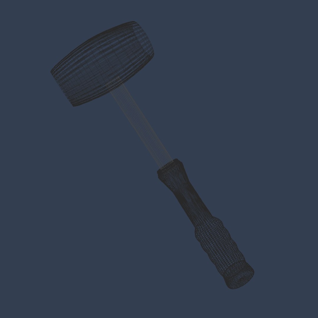 3d Model Rubber Mallet