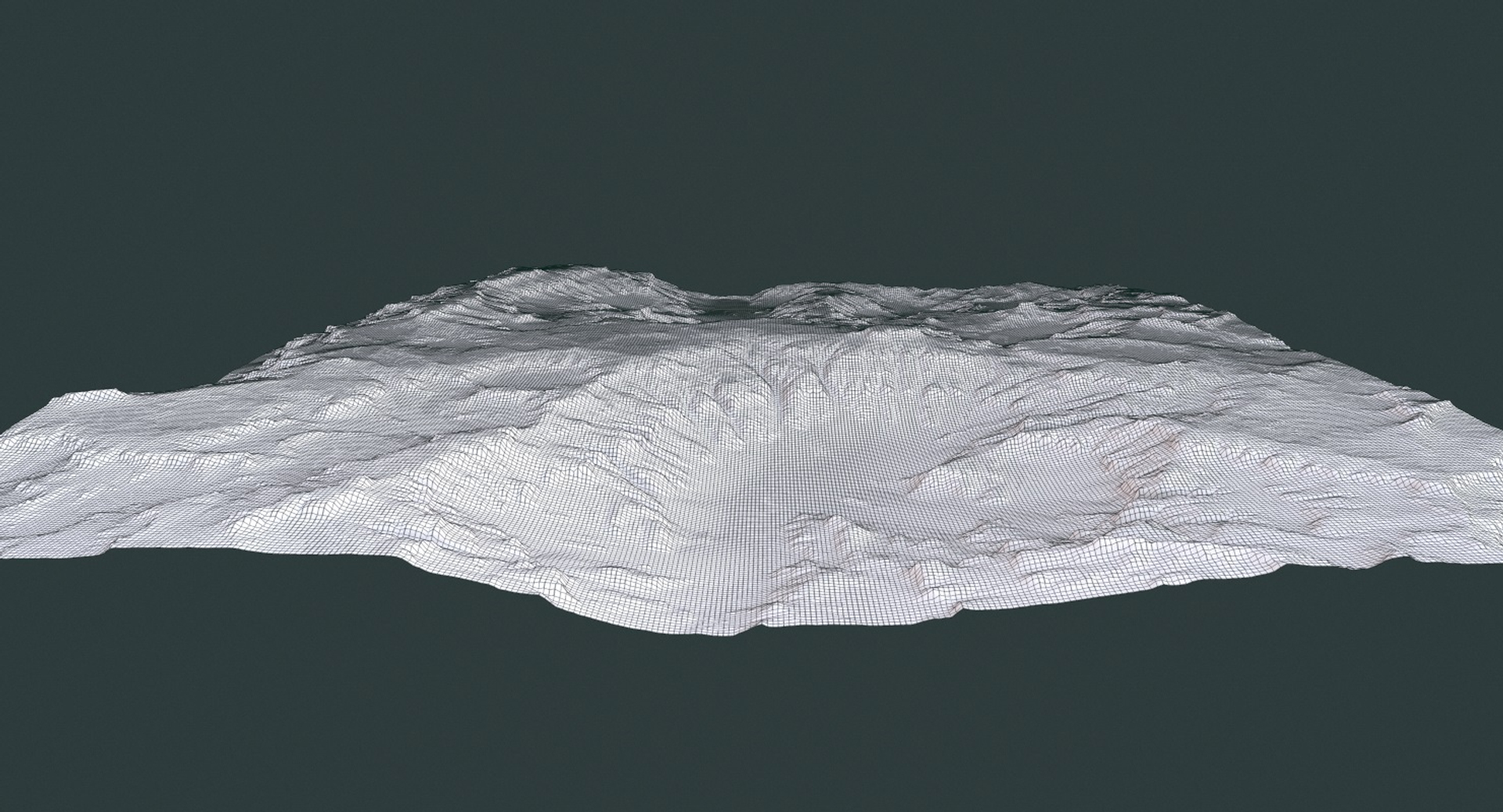 3d hills cliffs terrain model
