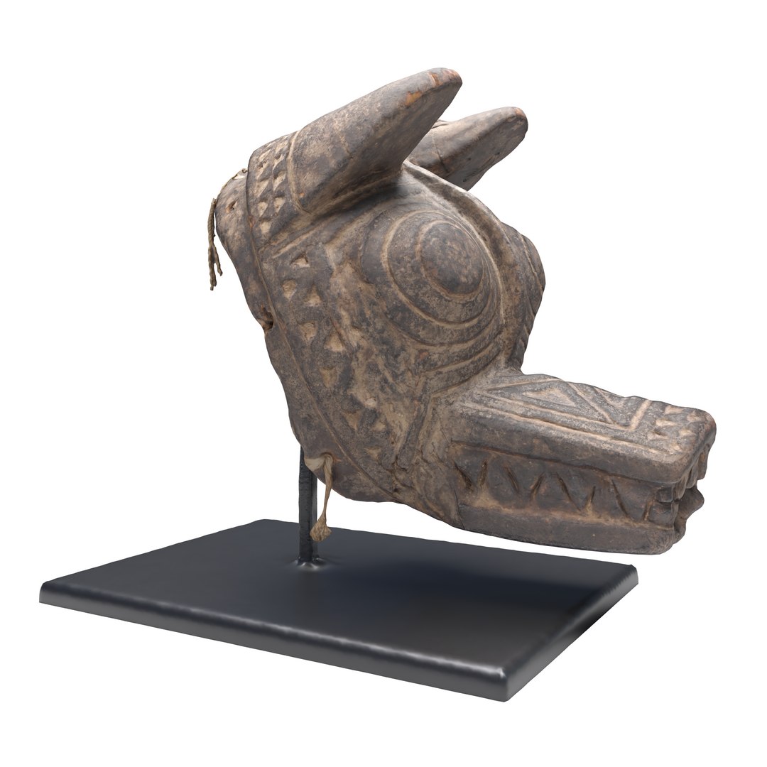 Hyena Mask With Stand Model - TurboSquid 2065377