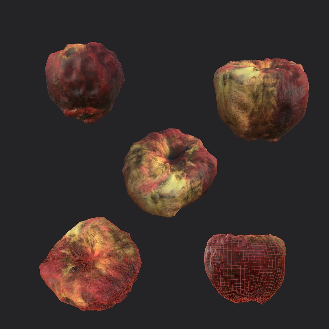 Old spoiled Apple 4 3D model - TurboSquid 1719138