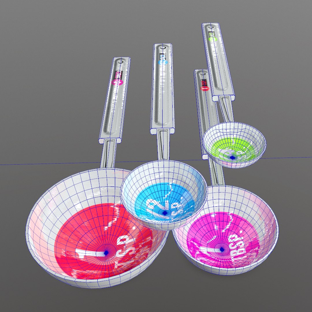 3D measuring spoons model - TurboSquid 1289679