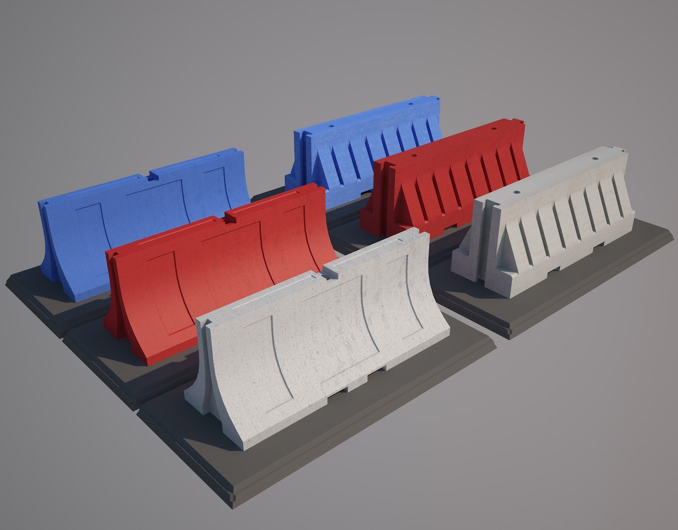 Plastic Water Barrier 3D Model - TurboSquid 1662656