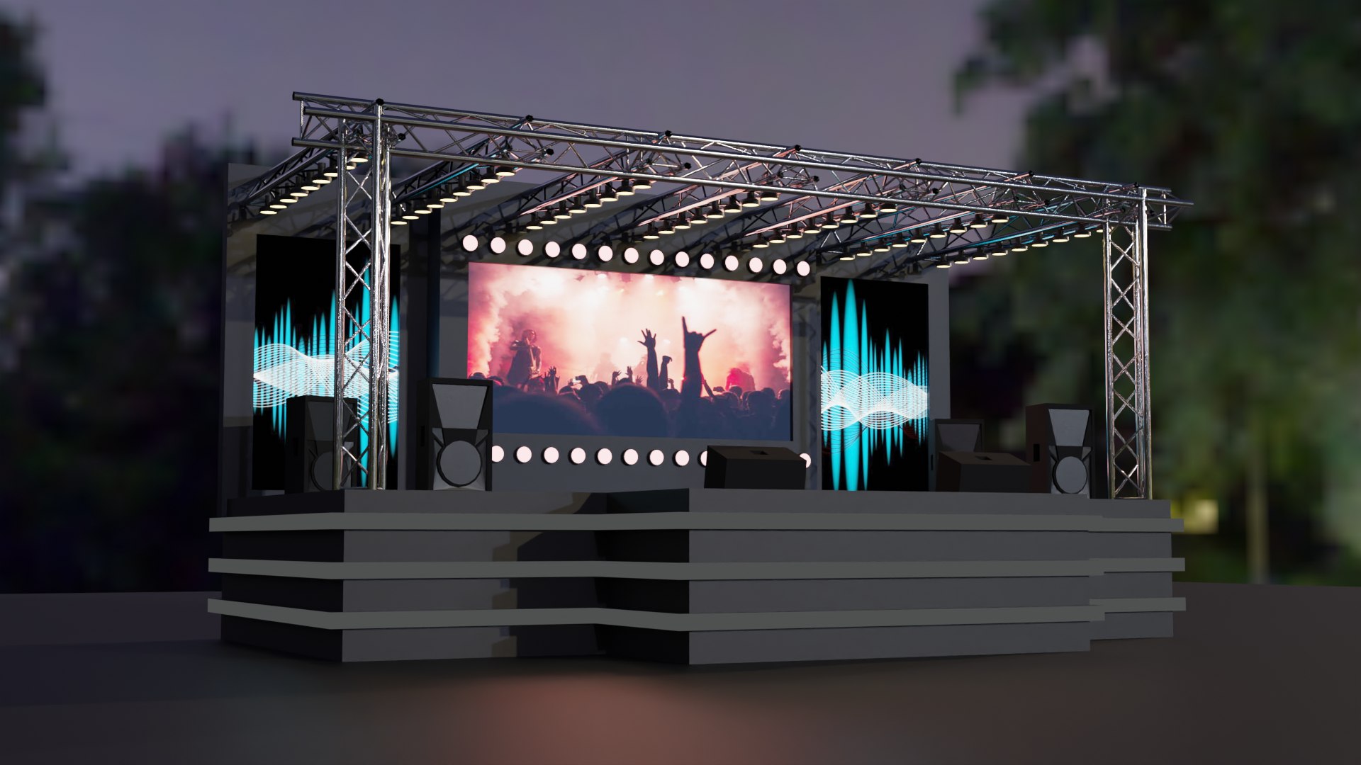 Event Stage Set Collection 3D Model - TurboSquid 2048351