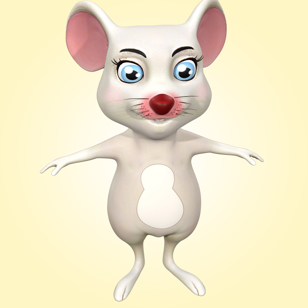 Cute Cartoon Mouse Model - TurboSquid 2109177