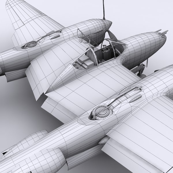 3d 3ds p-38 lightning fighter bong