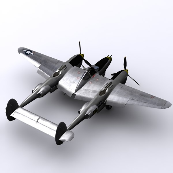 3d 3ds p-38 lightning fighter bong