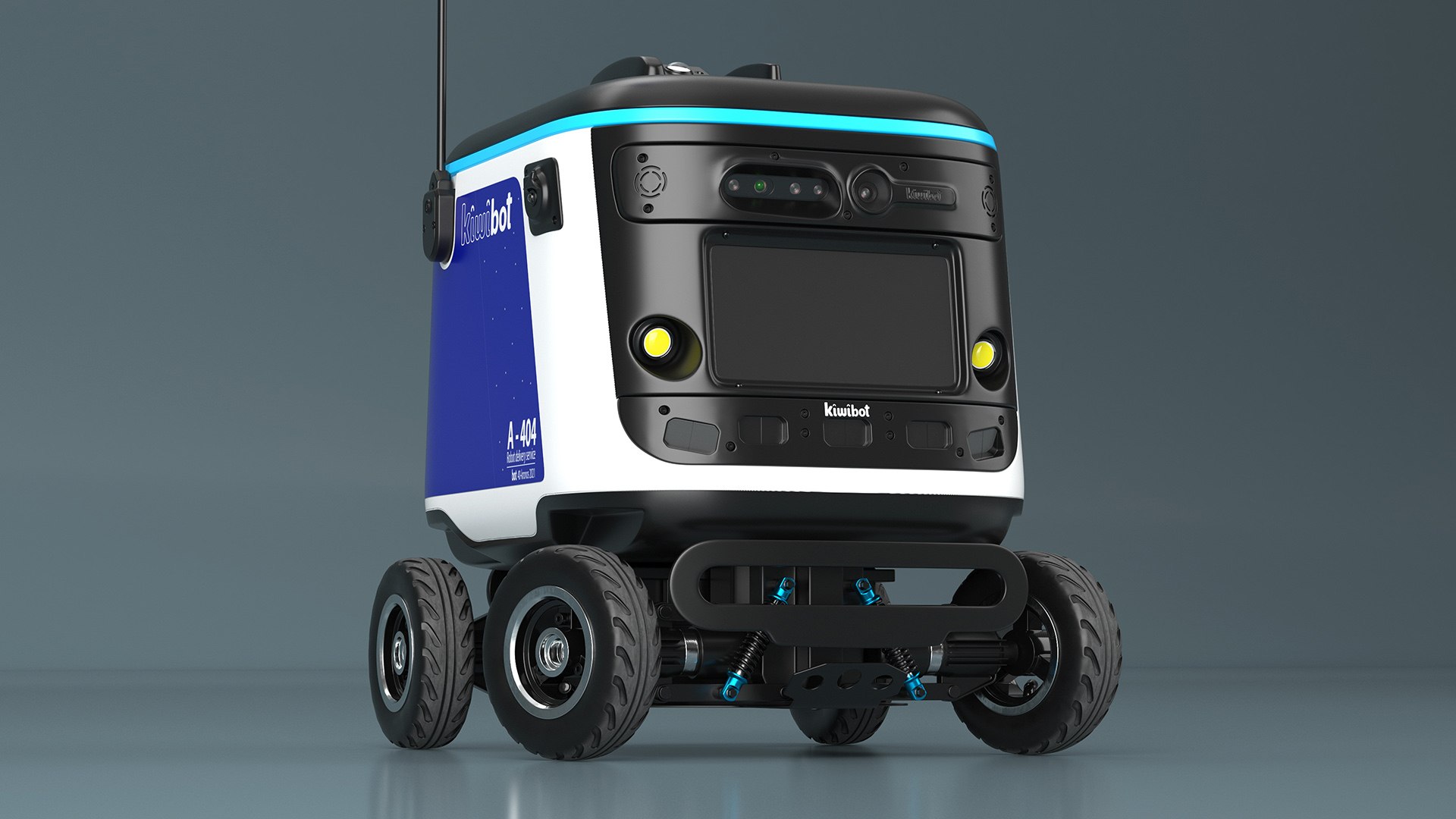 3D Model Powered Off Delivery Robot Kiwibot Blue - TurboSquid 2256931