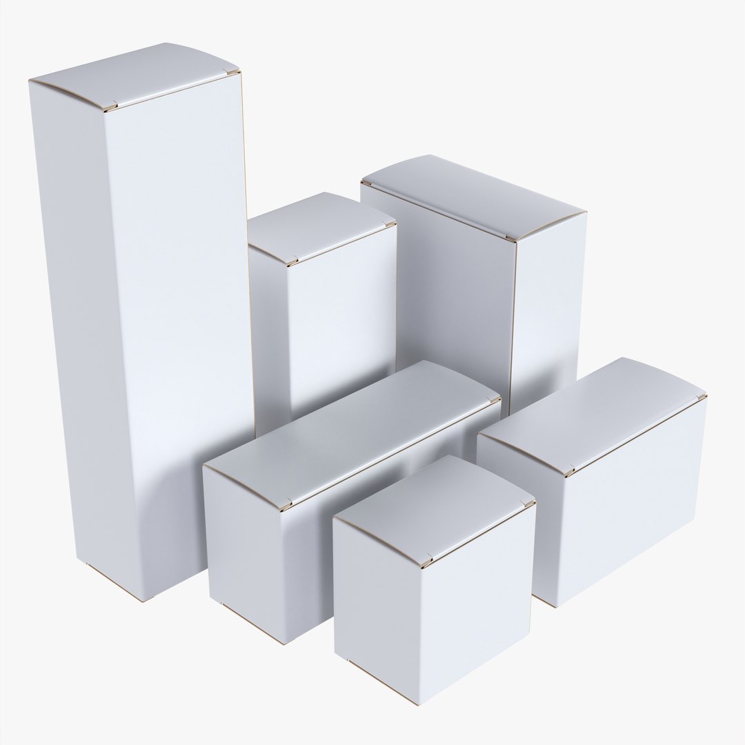 3D Paper Boxes Mockup Set 01 - TurboSquid 1842874