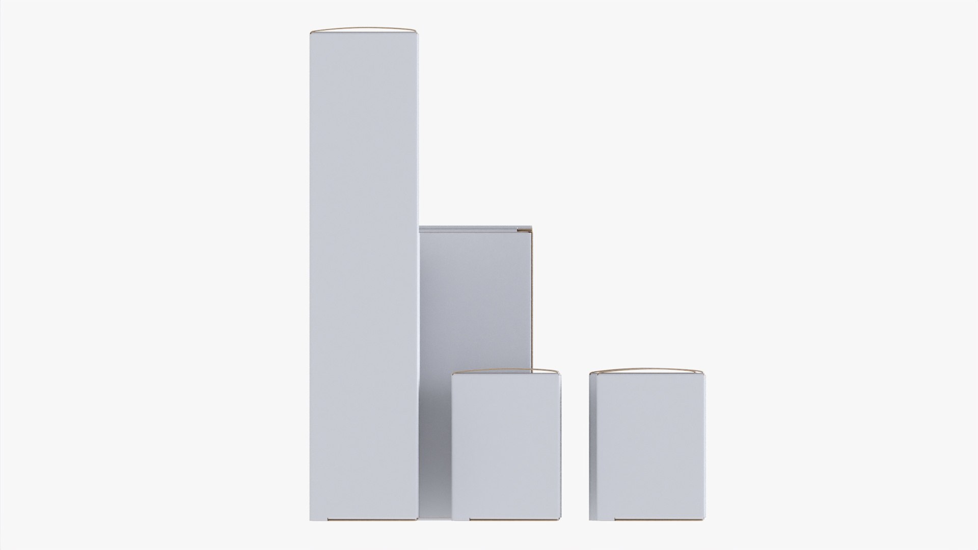 3D Paper Boxes Mockup Set 01 - TurboSquid 1842874