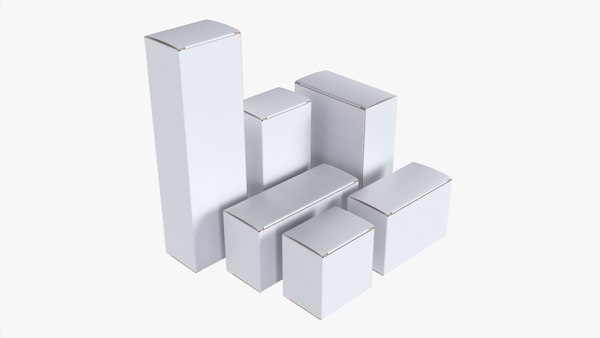 3D Paper boxes mockup set 01 - TurboSquid 1842874