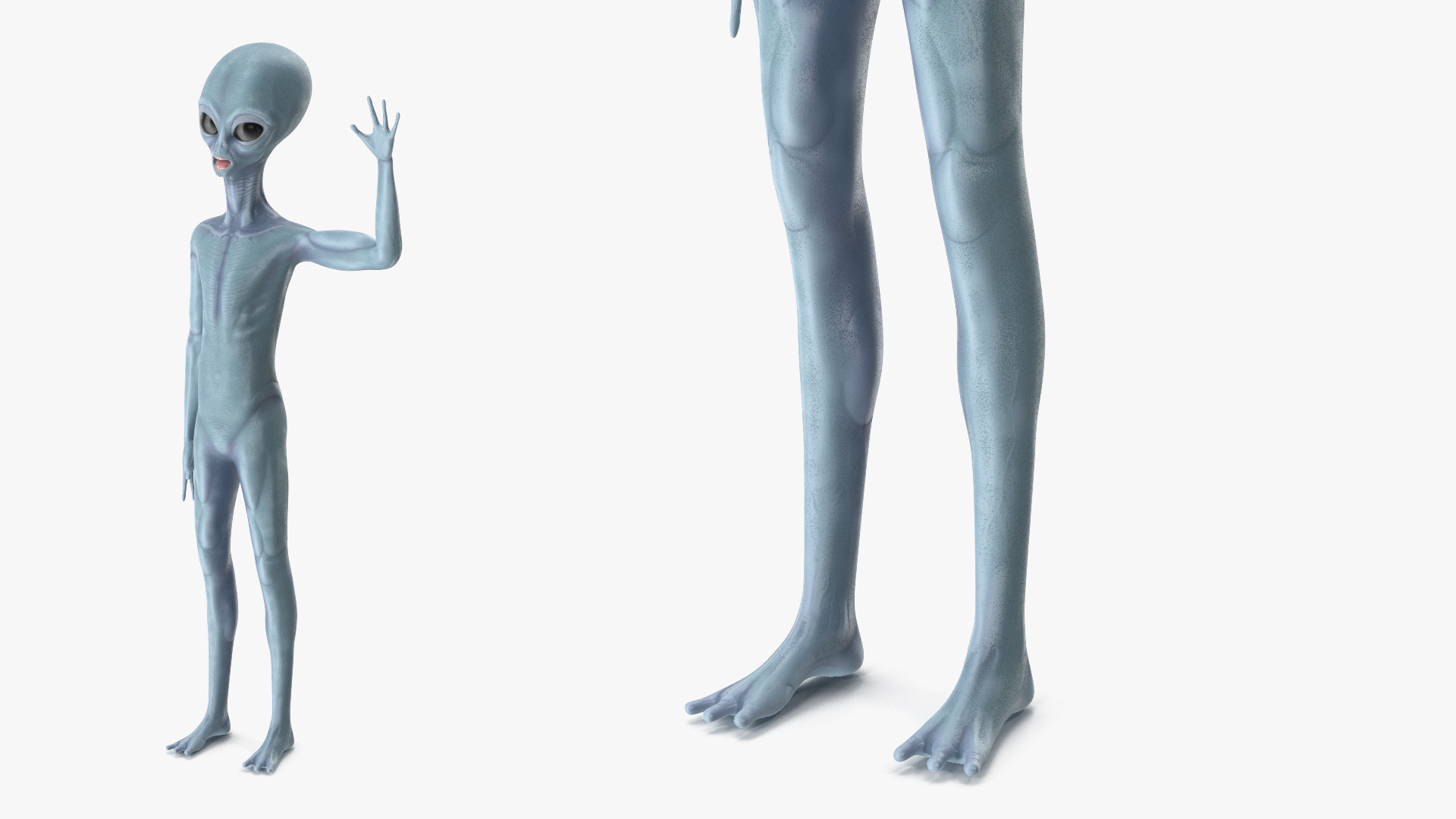 3D Space Alien Greetings Pose - TurboSquid 1604570