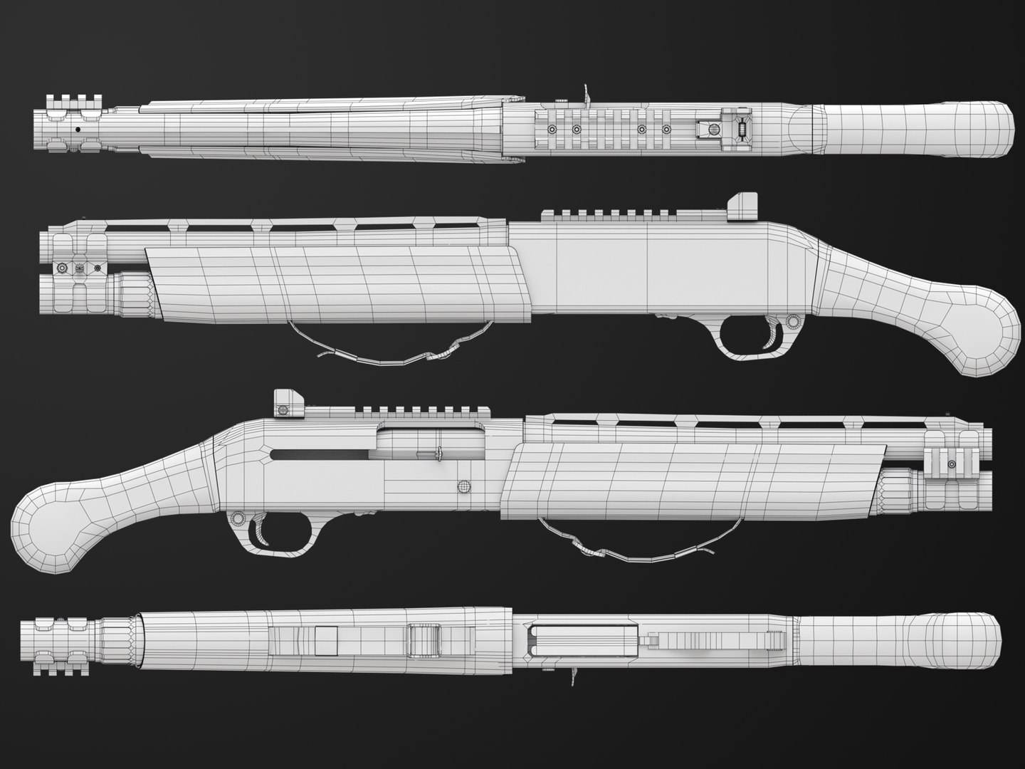Tactical Shotgun Model - TurboSquid 1349369