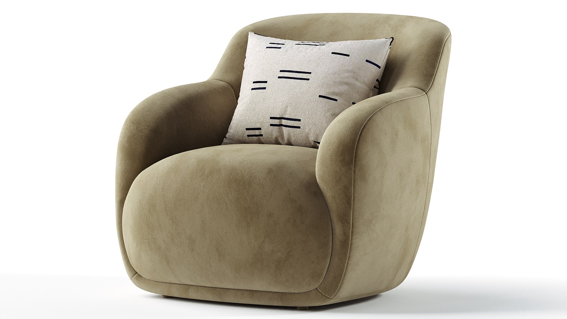 3D Stevie Dark Green Lounge Chair Model - TurboSquid 2462685