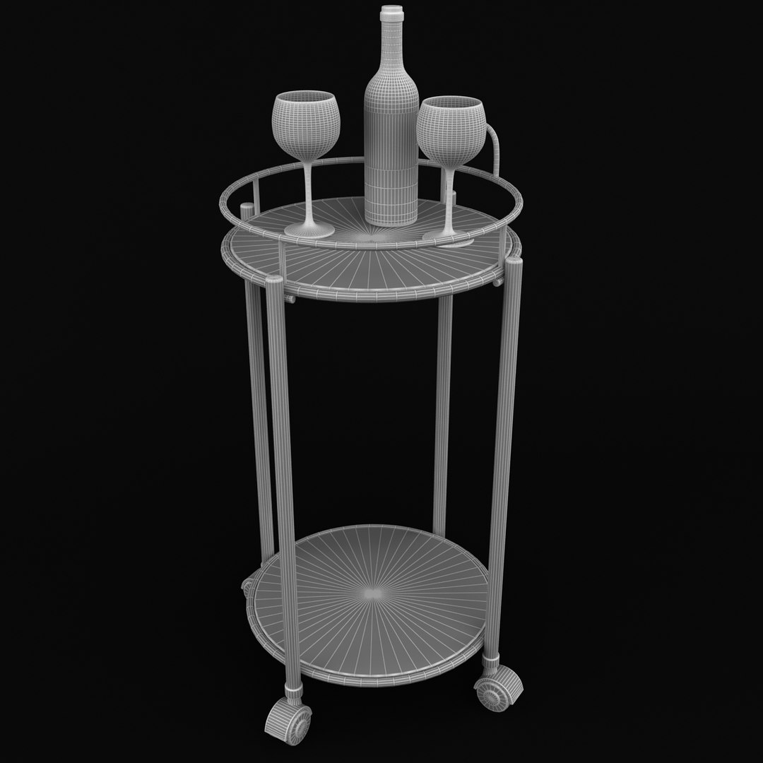 3d Cosmopolitan Bar Cart