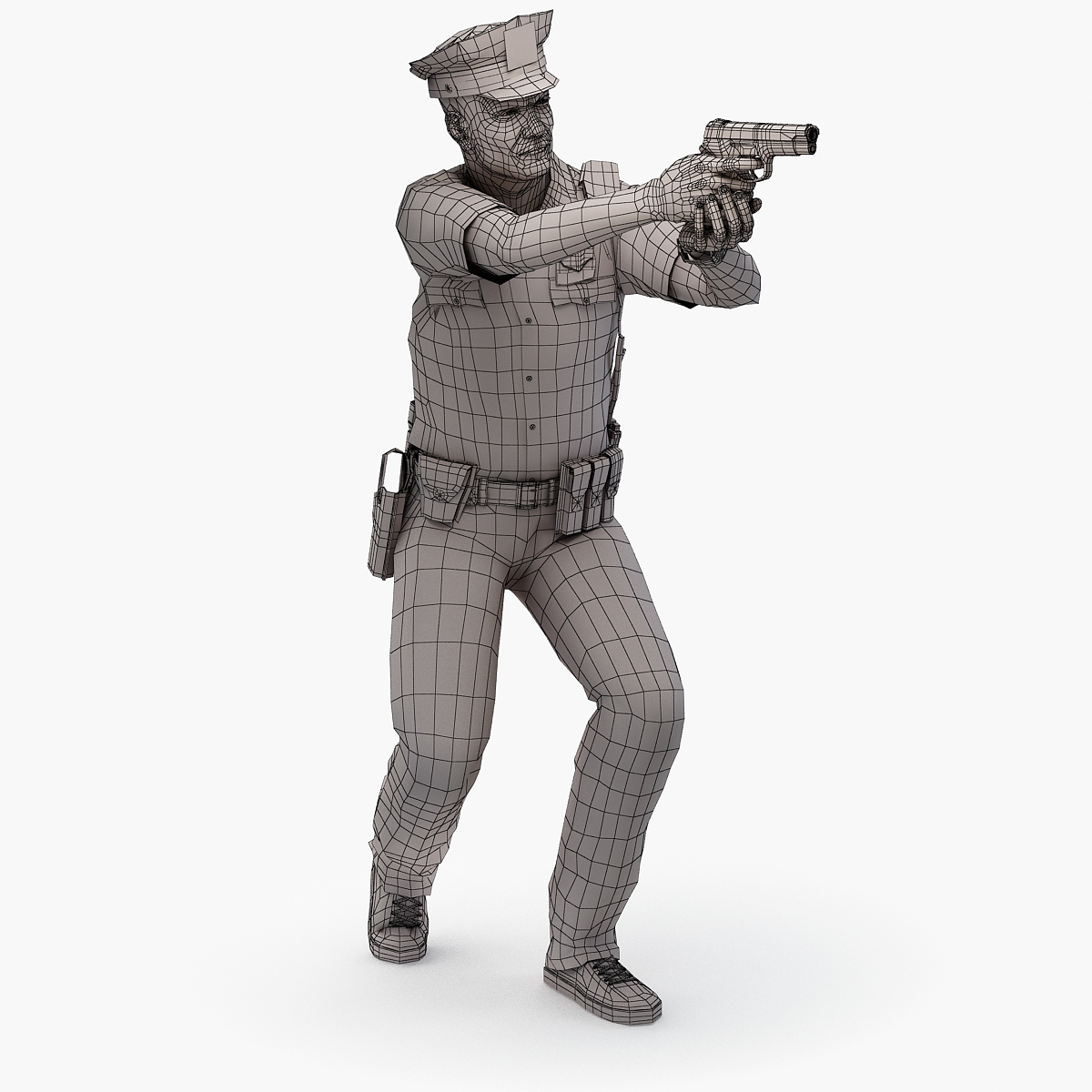 police officer 3d max