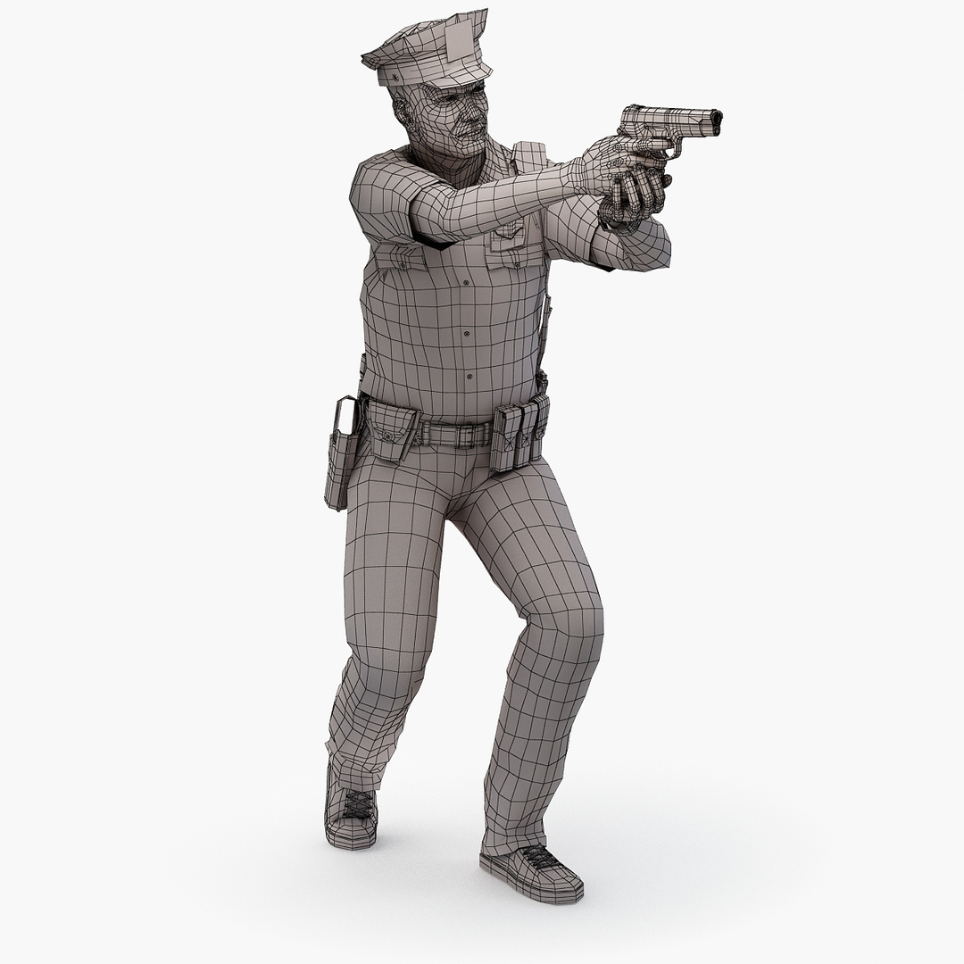 Police Officer 3d Max