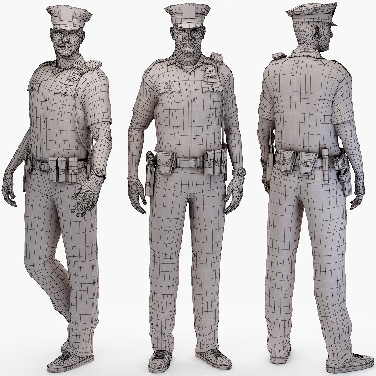 police officer 3d max
