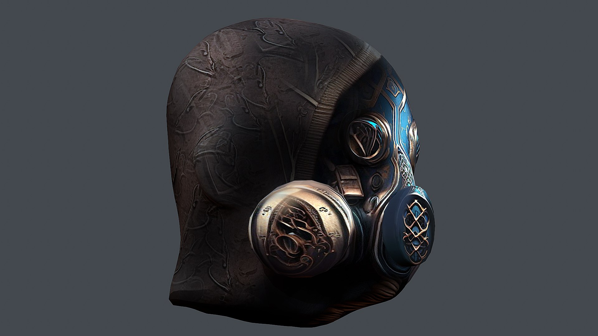 3D Gas Mask Helmet Military Combat Model - TurboSquid 2028740