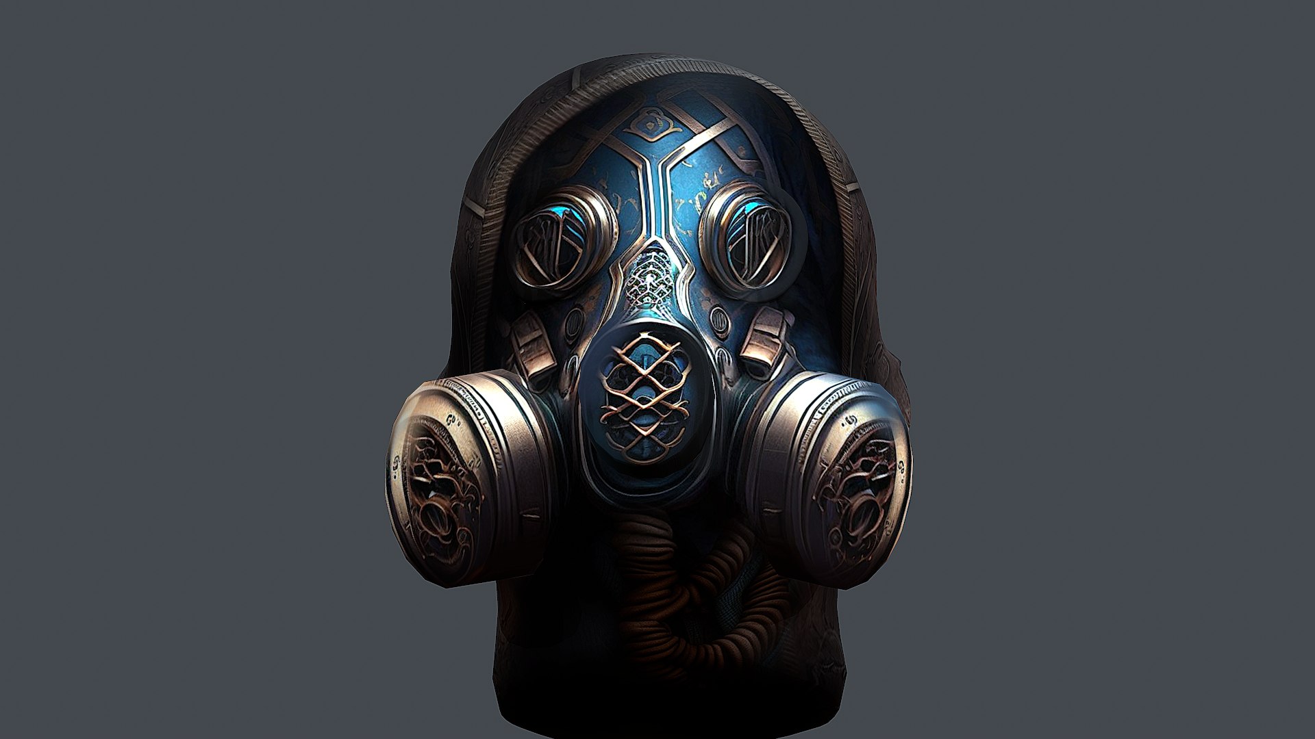 3D Gas Mask Helmet Military Combat Model - TurboSquid 2028740