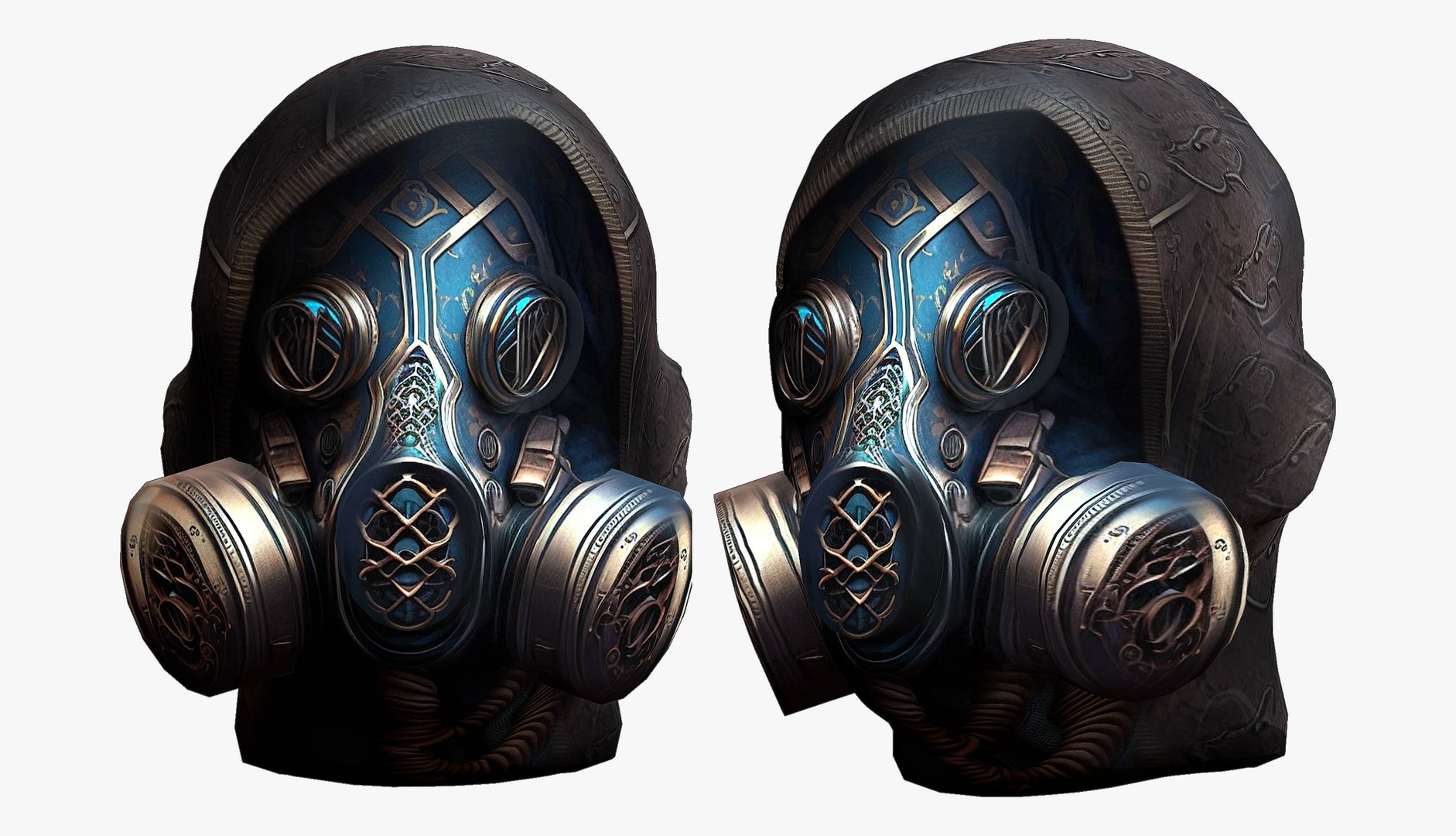 3D Gas Mask Helmet Military Combat Model - TurboSquid 2028740
