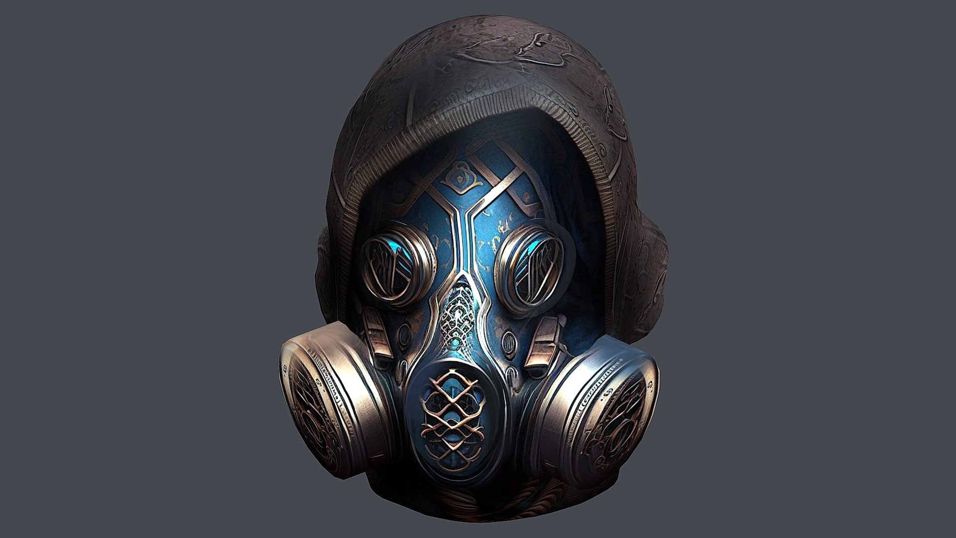 3D Gas Mask Helmet Military Combat Model - TurboSquid 2028740