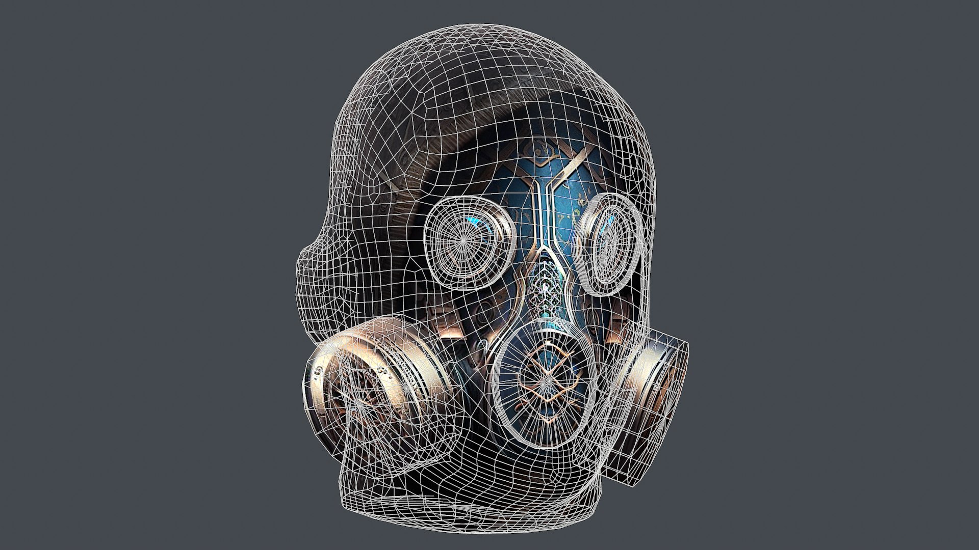 3D Gas Mask Helmet Military Combat Model - TurboSquid 2028740