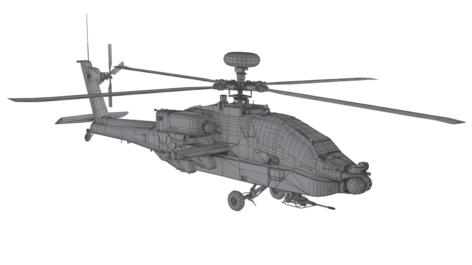 Ah-64 Apache Attack Helicopter 3D Model - TurboSquid 1671514