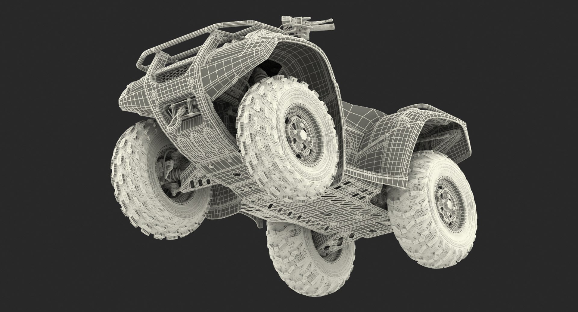 atv bike generic rigged 3d model