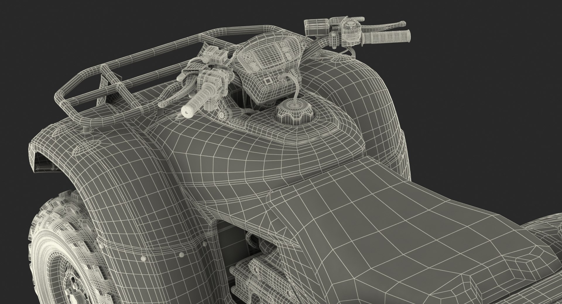 atv bike generic rigged 3d model