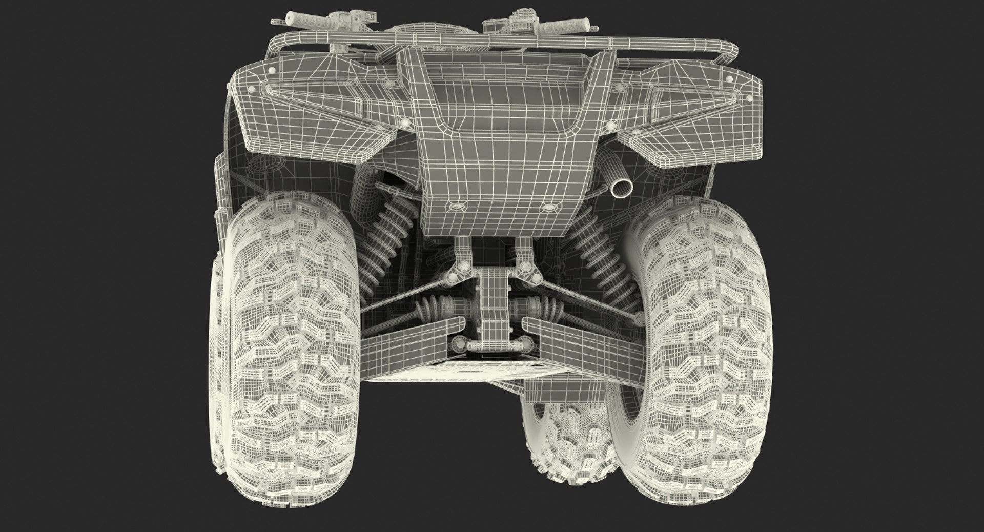 atv bike generic rigged 3d model