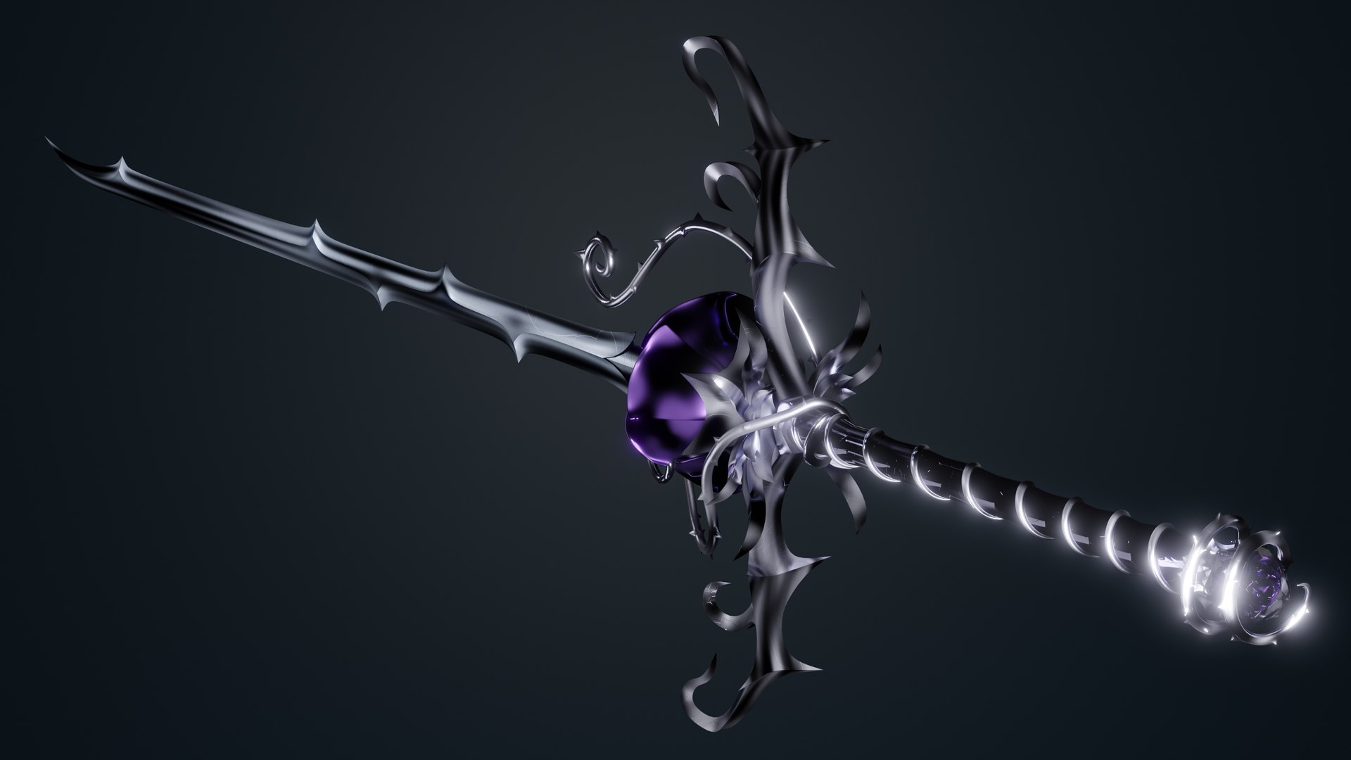 3D Model Melee Weapon Made In The Style Of A Rose Game Ready Low-poly ...