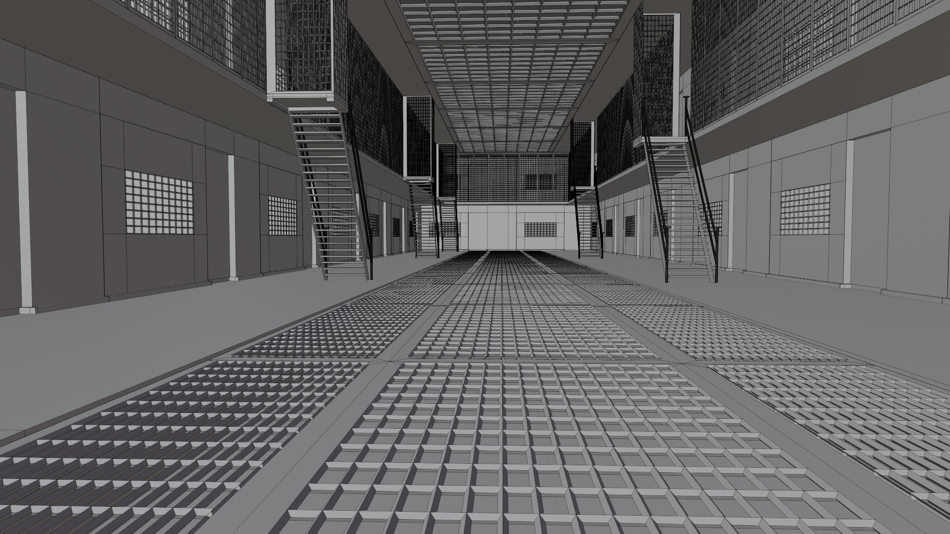 Prison Interior 3D Model - TurboSquid 2157352