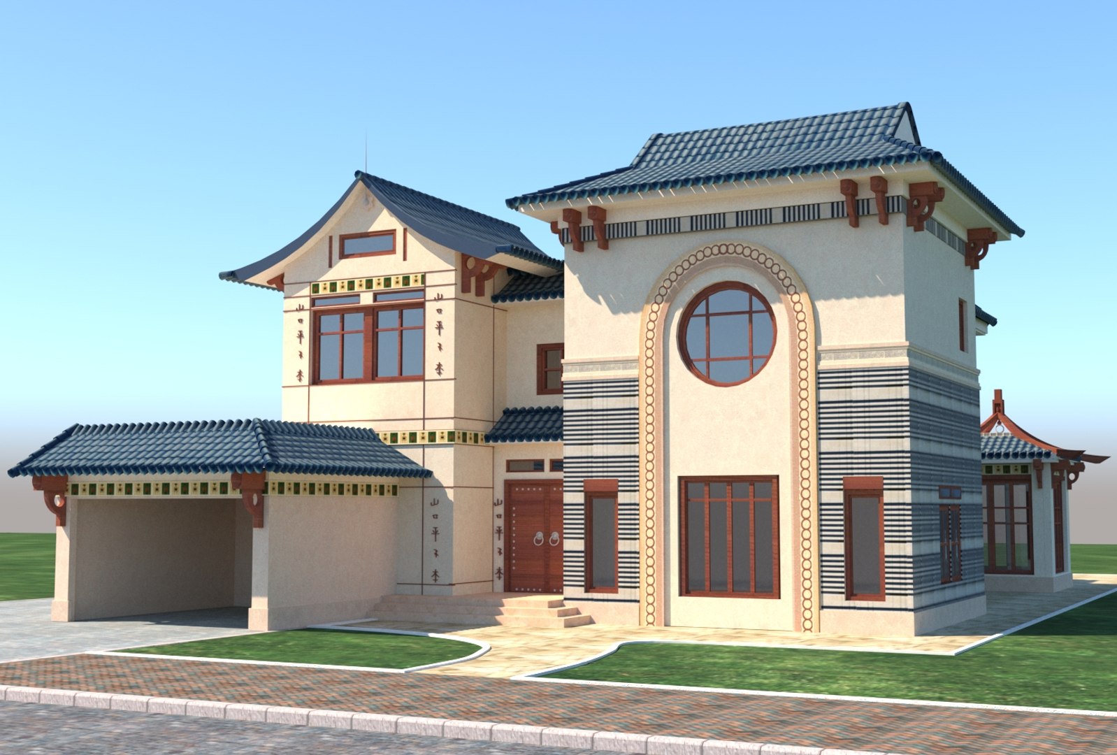 Chines Style Houses 3D - TurboSquid 1166365
