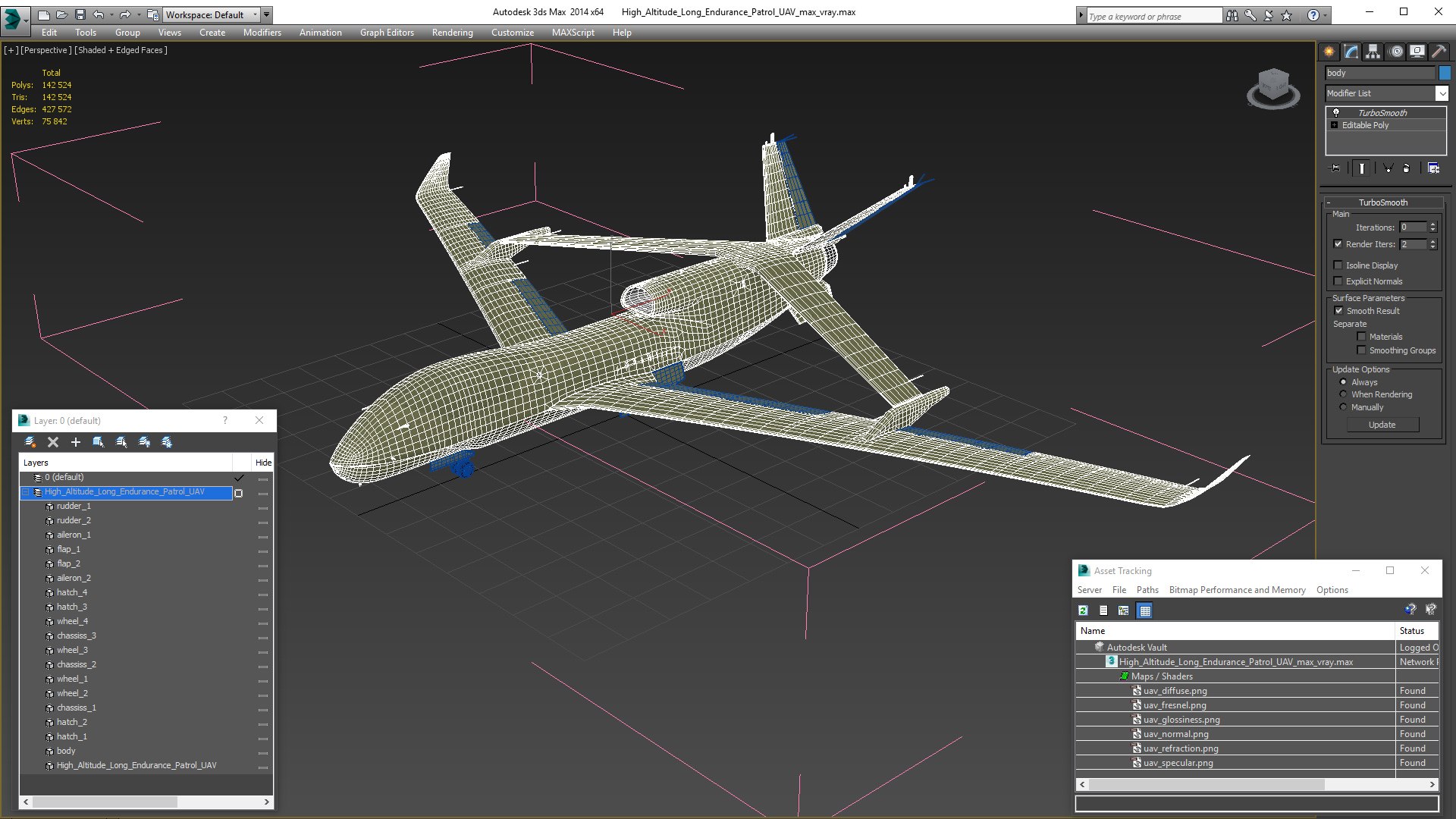 3D Model High Altitude Long Endurance Patrol UAV - TurboSquid 1882161