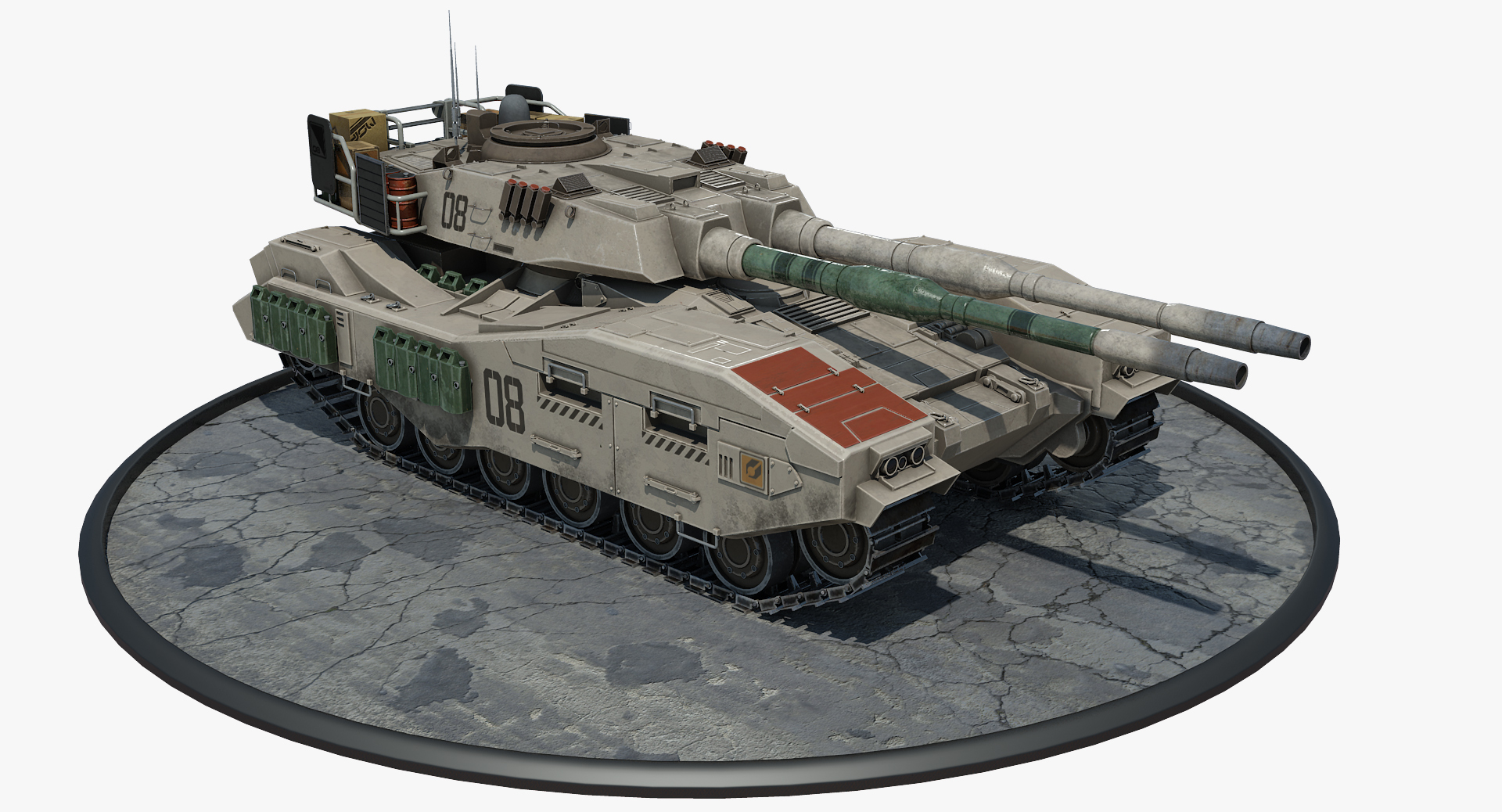 Futuristic tank 3D - TurboSquid 1198654