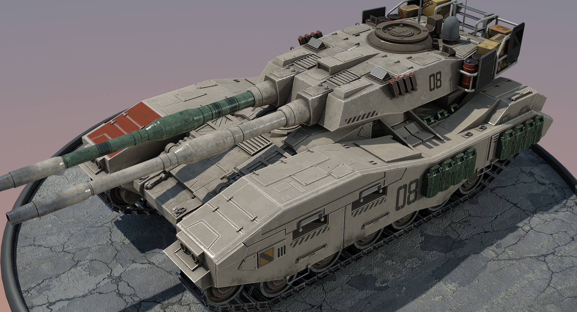Futuristic tank 3D - TurboSquid 1198654