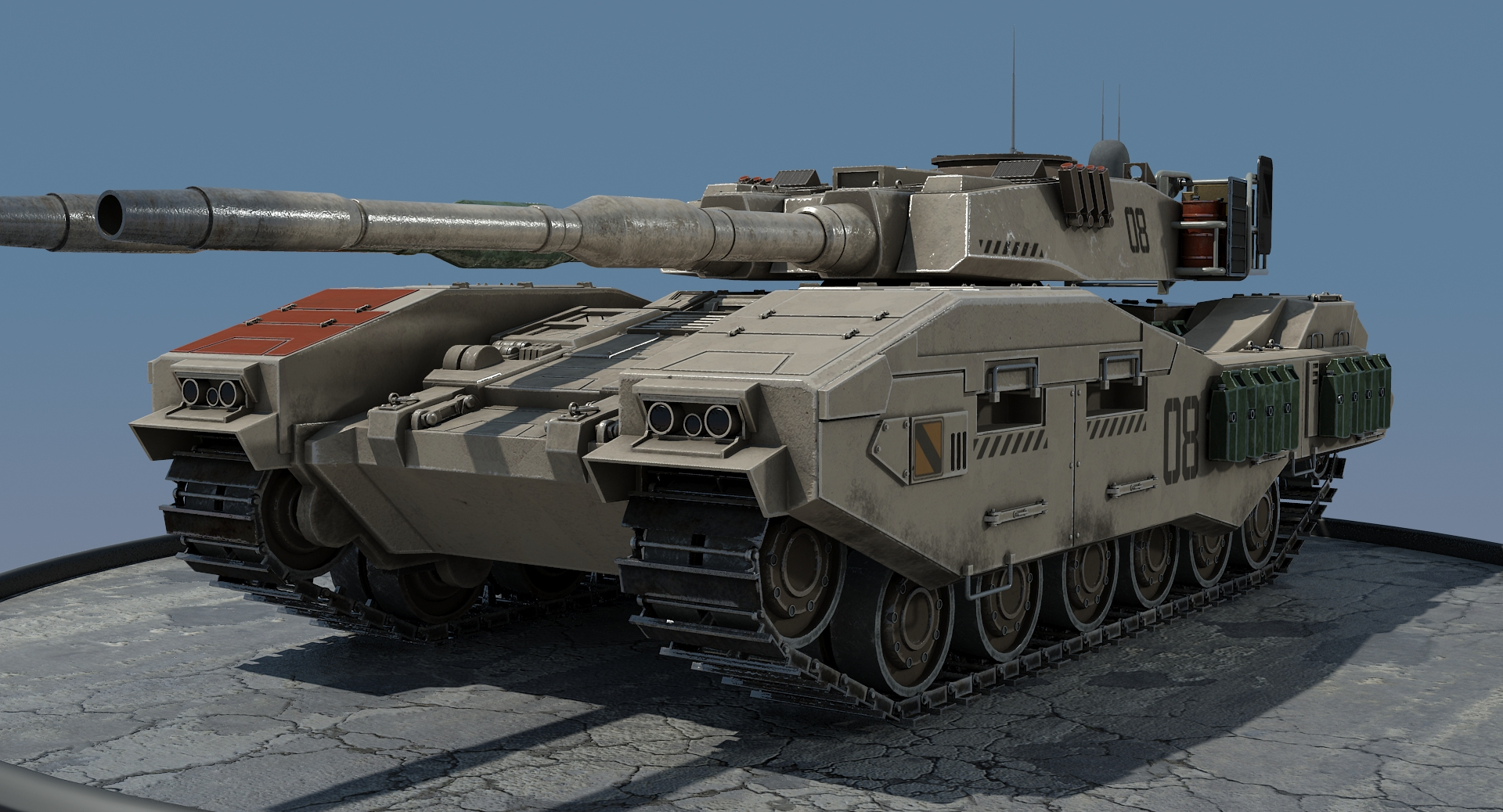 Futuristic tank 3D - TurboSquid 1198654