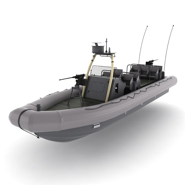 rigid inflatable boat 3d model