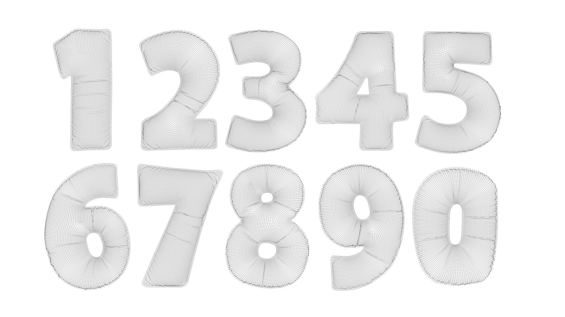 Balloon Numbers 3D Model - TurboSquid 2178123