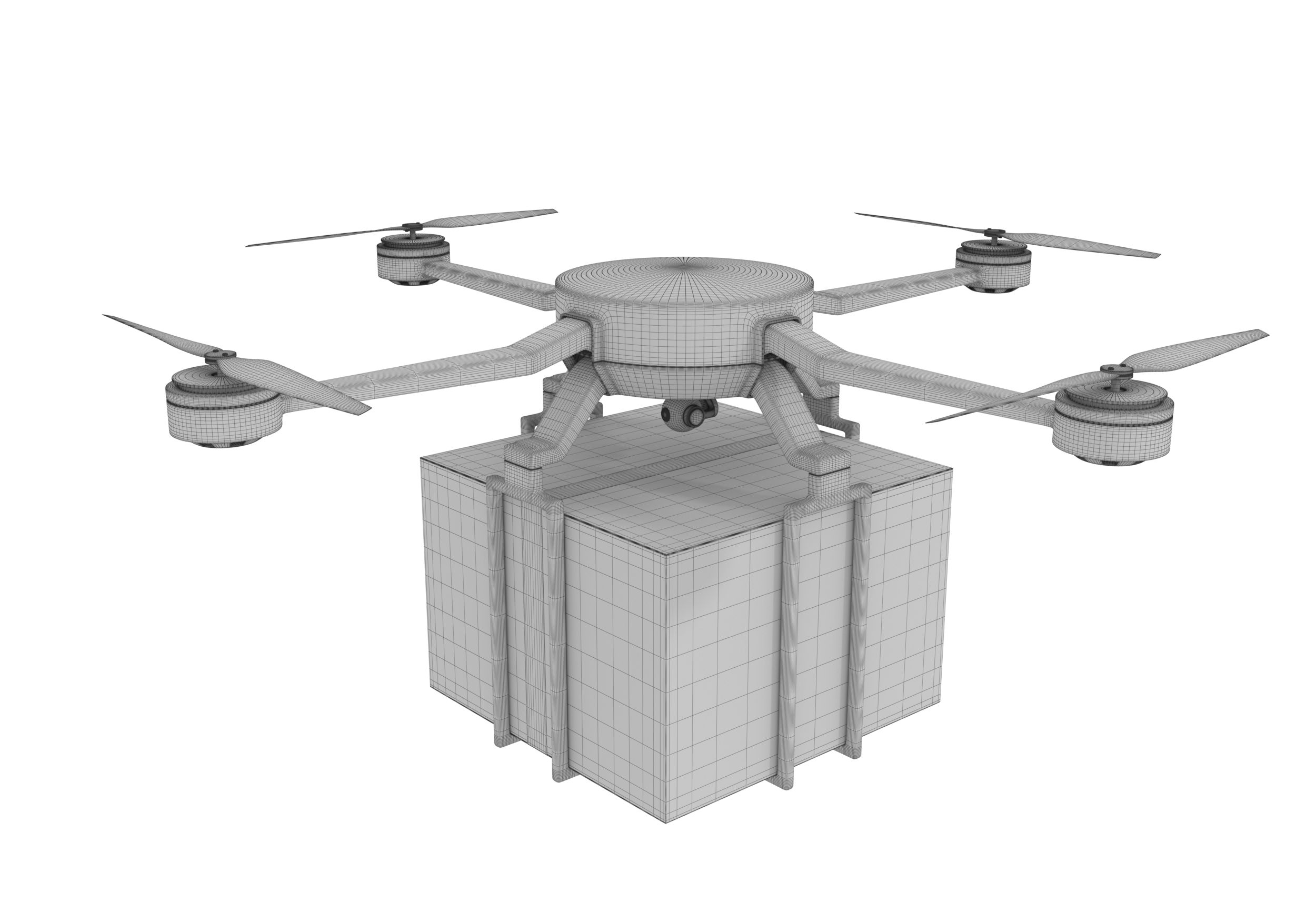 3D Cargo Drone model - TurboSquid 1733658