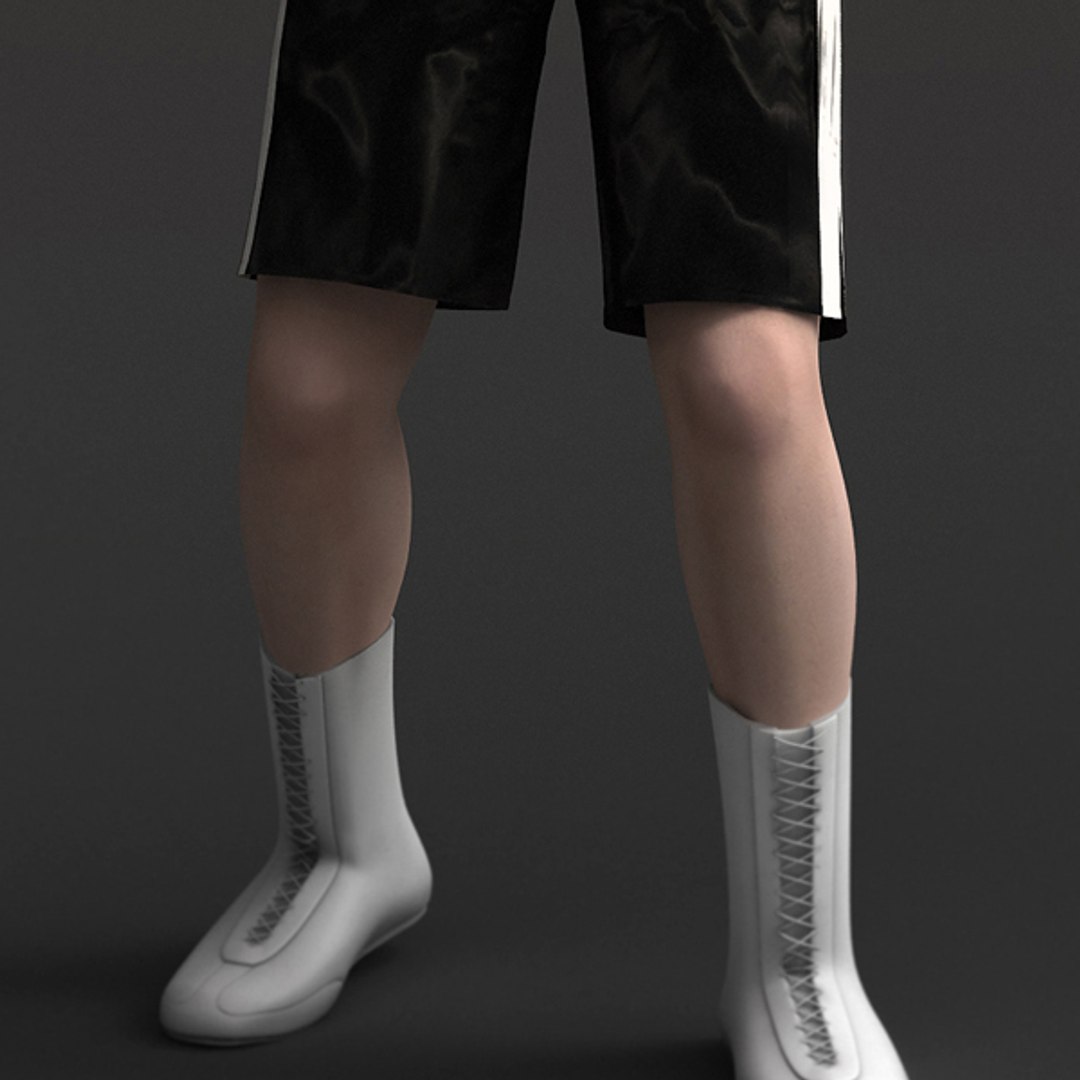3ds max realistic boxer rigged 1