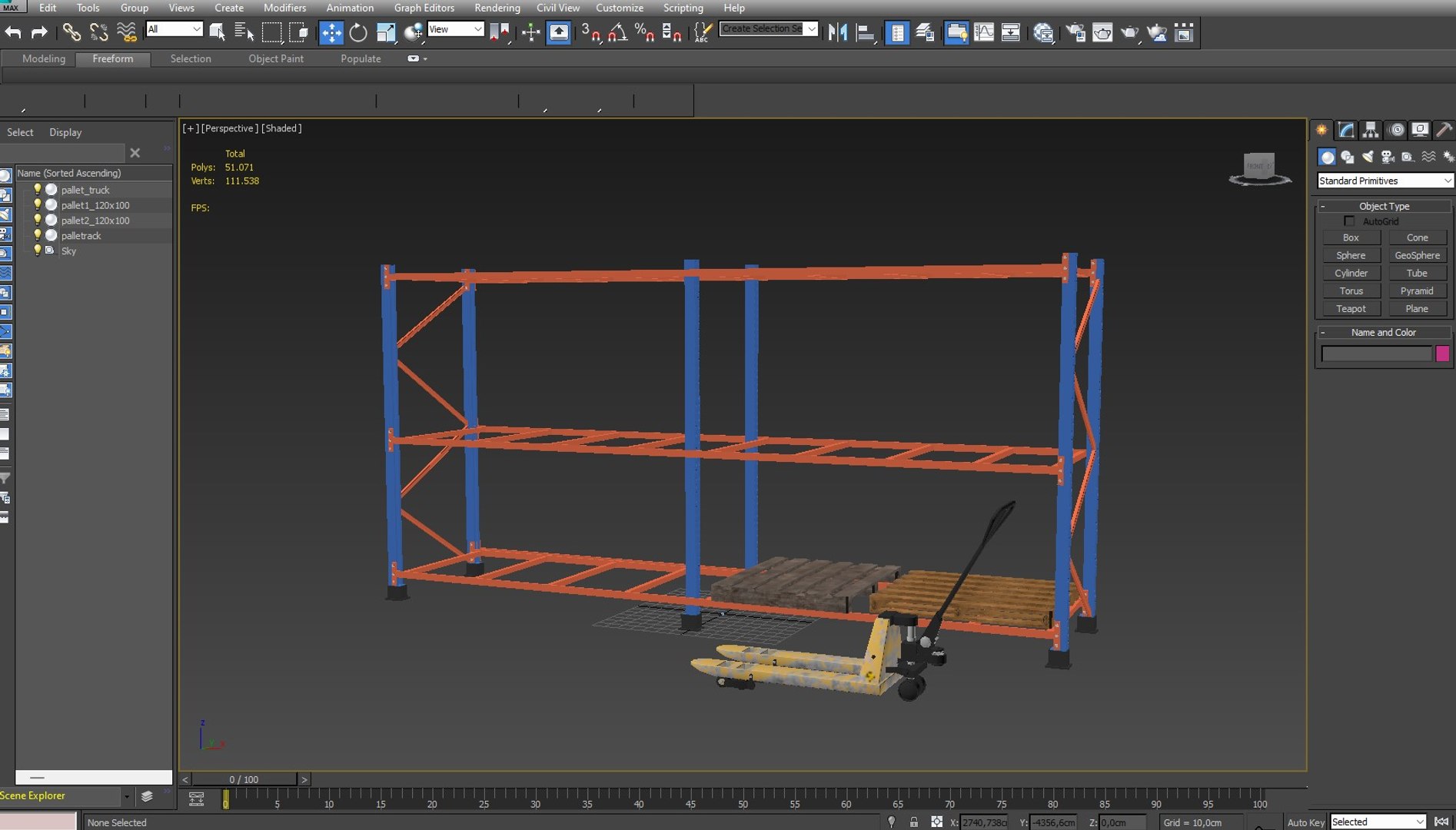 3D Pallet Rack Model - TurboSquid 2291305