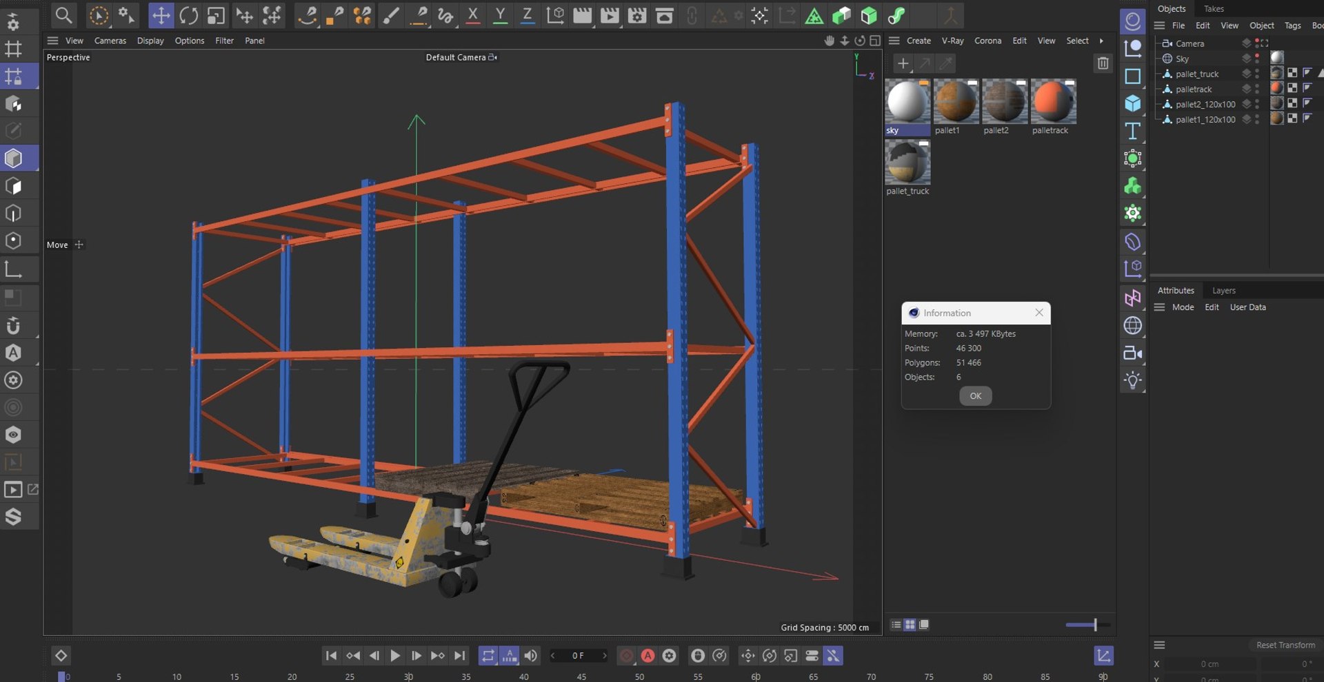 3D Pallet Rack Model - TurboSquid 2291305
