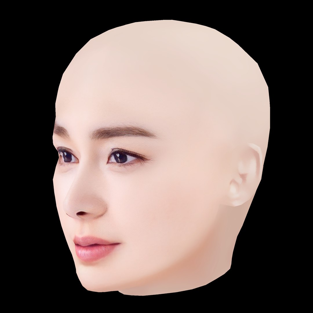 3D Model Kim Tae-hee Head - Low Poly Head For Game - No Hair ...
