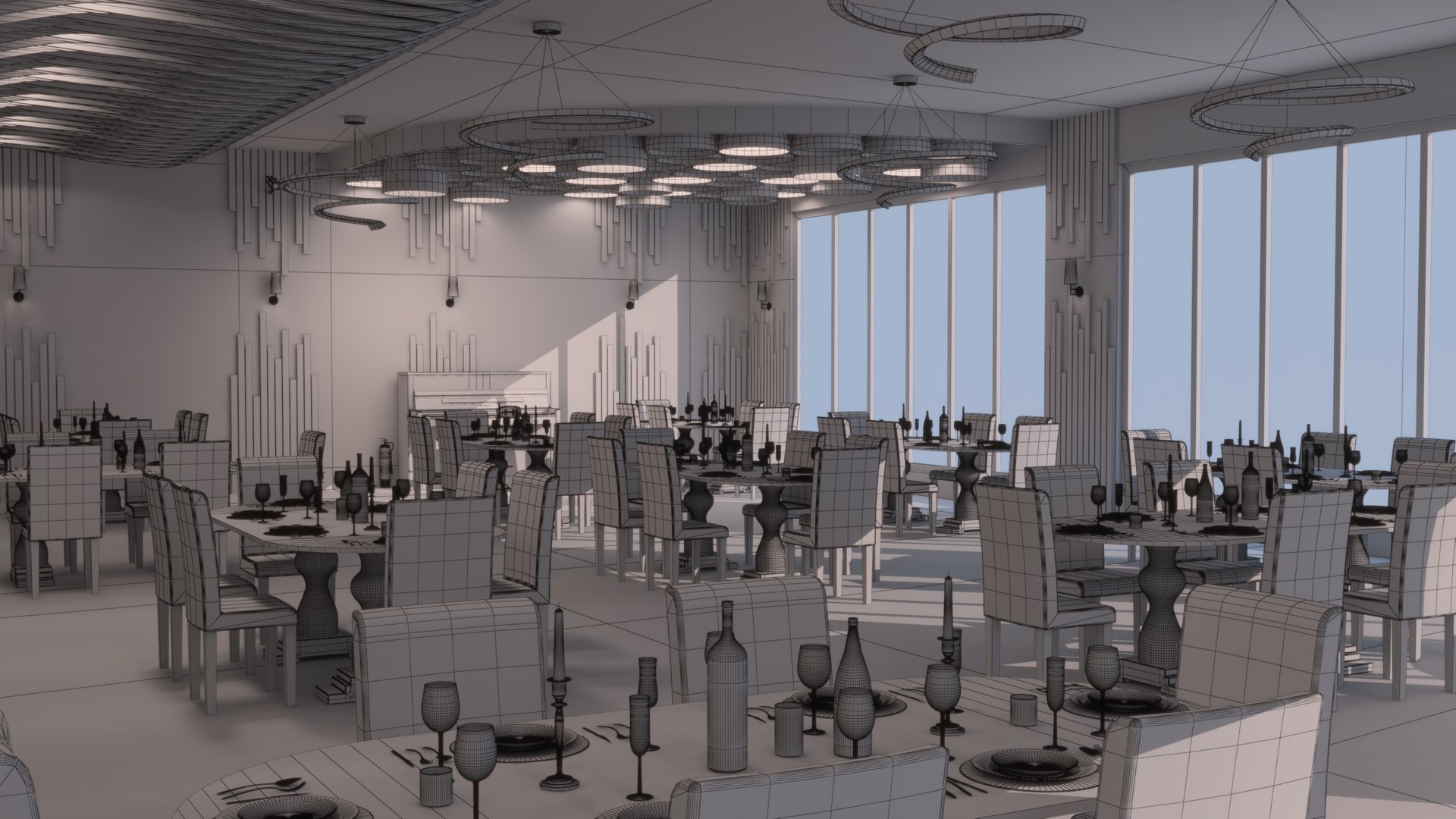 Restaurant Interior 3D Model - TurboSquid 2072808