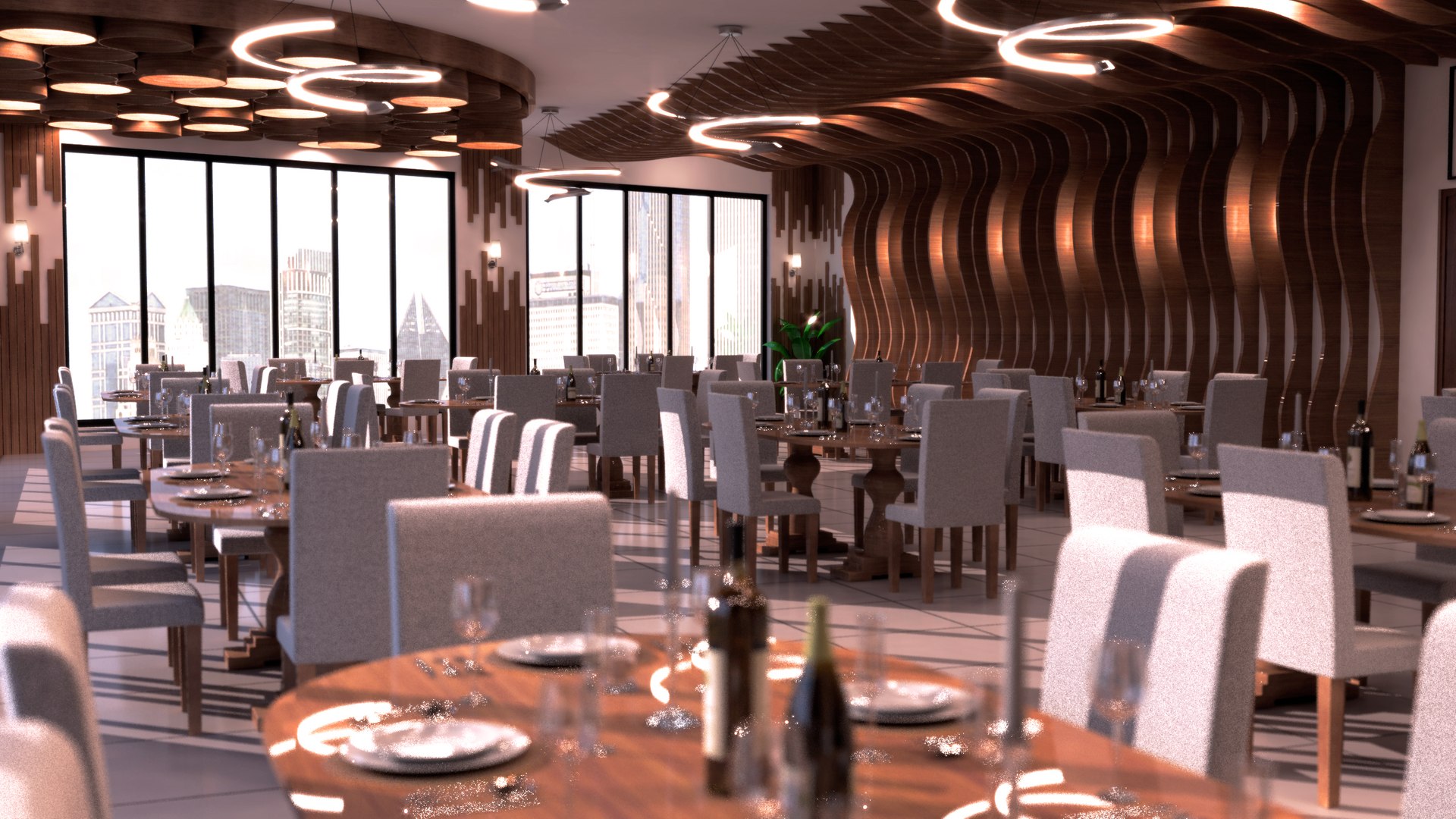 Restaurant Interior 3D Model - TurboSquid 2072808